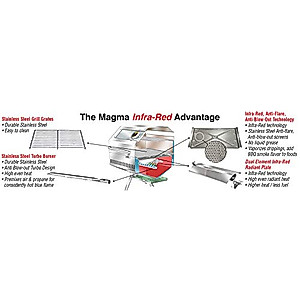 Magma Products, Newport II Infrared Gourmet Series Gas Grill, A10-918-2GS, Multi, One Size