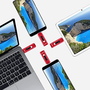 VIERY USB Flash Drive 64G,2-in-1 Dual USB Type -C Memory Stick USB Photo Stick USB 3.0 64gb Thumb Drive for Android Smartphones,Tablets, PC.(64GB)