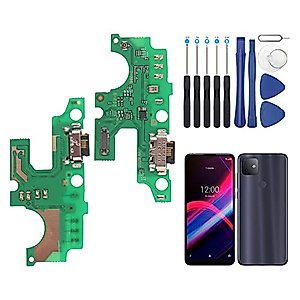 USB Charging Port for T-Mobile REVVL 4+ Plus 5062W 5062Z Dock Connector Charger Board Flex Cable Assembly Replacement for REVVL 4+ Plus 5062W 5062Z with Tools