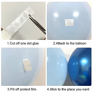 EZYLINKER Blue Balloon Garland Arch Kit - (130Pcs) Set of Blue Balloons, White Balloons, Light Blue, and Metallic Silver Balloons - ideal for Birthday Decorations, Wedding Parties, Baby Shower, etc