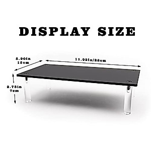 Small Animals Stand Platform, Hamster Play Platform, Acrylic Rats Stand Platform Toys, Cage Accessories for Hamsters Rats Chinchillas Sugar Glider Guinea Pig Bird(11×5.9×2.8 Inches)