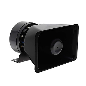 YHAAVALE Car Police Siren Horn 5 Tone Sounds Vehicle Horn with Mic PA System Emergency Sound Amplifier Speaker