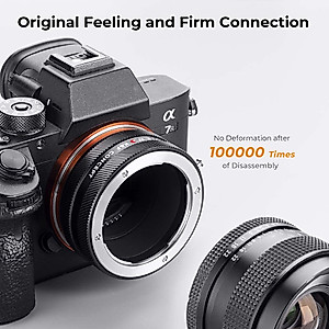 K&F Concept IV PRO C/Y-NEX Lens Mount Adapter Manual Focus Compatible with Contax/Yashica SLR Lens to Sony-E NEX Mount Camera Body with Matting Varnish Design