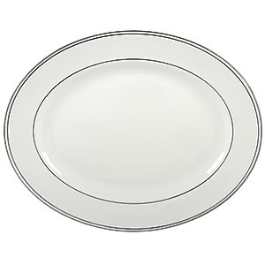 Lenox Federal Platinum Bone China Oval Platter, 13-in -, White