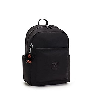Kipling Women's Bennett, Lightweight, Minimal, Nylon Laptop Backpack, Black Tonal, 12''L x 15''H x 6.25''D