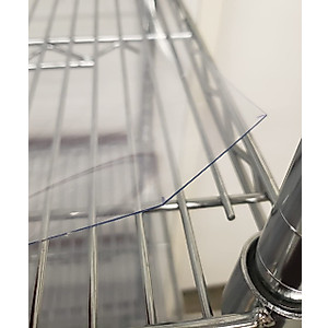 The Global Display Solution Wire Rack Shelf Liners | Durable PVC | Pre-Cut Notched Corners | 4 Pack | 48" L x 14" W