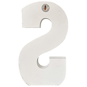 ABELOTS Large Wood Letter Distressed White Wash Alphabet Wall Décor Monogram Letter Alphabet Letters Free Standing Letters Wall Letters(S)