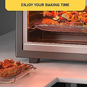 DT251 Air Fry Basket Replacement Compatible with Ninja Foodi DT251, DT201, DT200 Air Fryer Oven, Stainless Steel Air Fryer Basket, Ideal Accessories for Air Frying and Dehydrating, 2 Pack