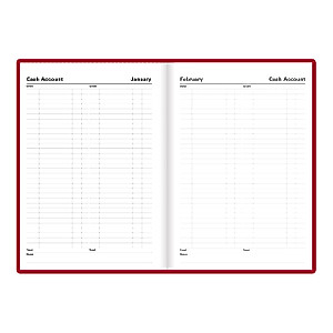 Letts of London Standard Daily Planner, 12 Months, January to December, 2024, Day-Per-Page, A5 Size, 8.25" x 5.875", Burgundy (C10XBY-24)