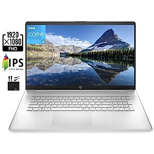 HP 2022 Newest 17.3" FHD IPS Laptop Computer, 11th Gen Intel Dual Core i3-1115G4 (Upto 4.1GHz, Beats i5-1030G7), 8GB RAM, 256GB PCIe SSD,UHD Graphics, Bluetooth, HDMI,Webcam, Windows 11+MarxsolCables