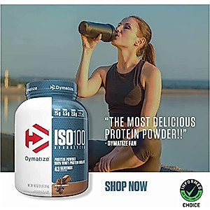 Dymatize ISO100 Hydrolyzed Protein Powder, 100% Whey Isolate Protein, 25g of Protein, 5.5g BCAAs, Gluten Free, Fast Absorbing, Easy Digesting, Birthday Cake, 1.6 Pound (packaging may vary)