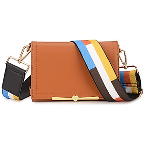 lola mae 2” Wide Shoulder Strap Replacement for Handbags Adjustable Removable Guitar Canvas Crossbody Belt for Purse (BS145 (Silver hardware))