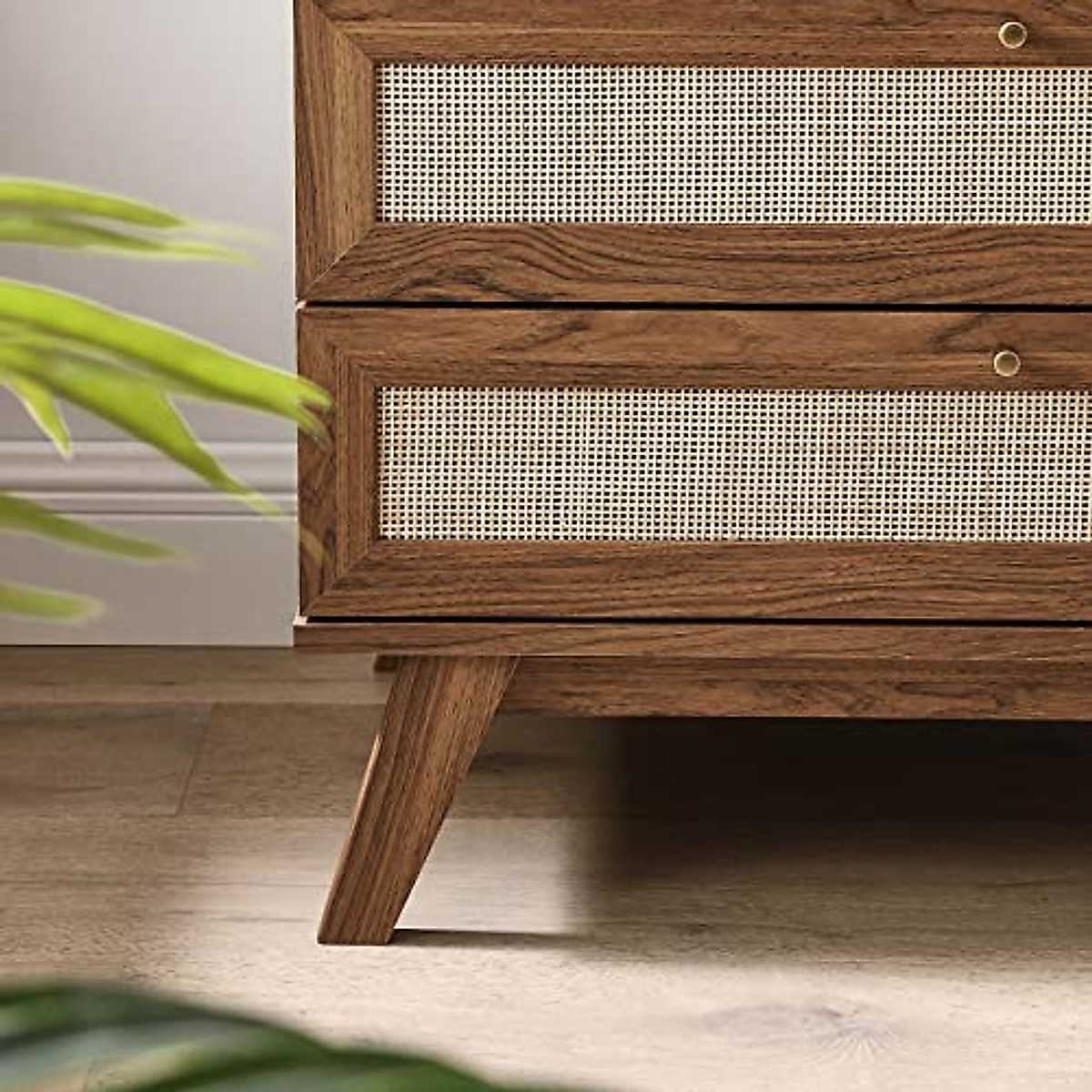 Modway Soma 3-Drawer Dresser in Walnut, 31 x 18.5 x 30