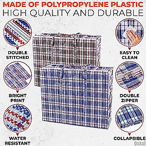 4Pcs Extra Large Laundry Bag for Storage Box with Zipper Laundry Bags - Storage Bags with Handles with Durable Zipper, Moving Storage Bags, Travel Laundry Bag with Handles for Cloths, Bedding ksi