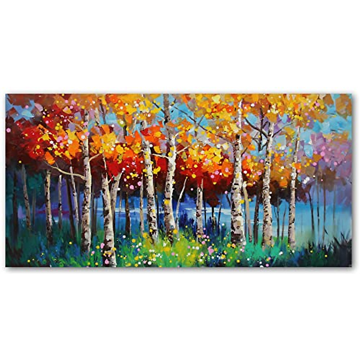 Artmaple Paint by Number for Adults Beginner Students, Ideal Gift Choice for Birthday,Anniversary or Any Festival.DIY Acrylic Painting Kit for Room Decor (12x24, Birch Forest)
