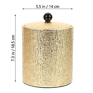 YARNOW Stainless Steel Ice Bucket with Lid and Ice Tong Ice Bucket Champagne Wine Bucket for Cocktail Bar Whisky Wine Gold