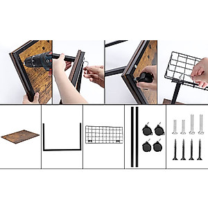 DAMEING Computer Tower Stand, 2-Tier CPU Holder PC Floor Stand, Mobile PC Tower Stand with Lockable Wheels and Wire Storage Basket, Fits Most Gaming PC Printer Under Desk for Office Home