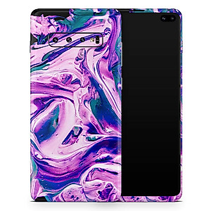 DesignSkinz Liquid Abstract Paint V37 Protective Vinyl Decal Wrap Skin Cover Compatible with The Samsung Galaxy S20 (Screen Trim & Back Glass Skin)
