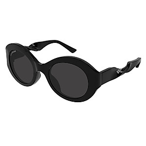 Balenciaga Women's Twist Round Sunglasses, Shiny Black, One Size