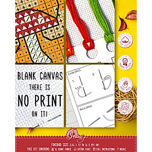 Povitrulya Mushroom Fox - Counted Cross Stitch Bookmark Kit - Handmade Gift