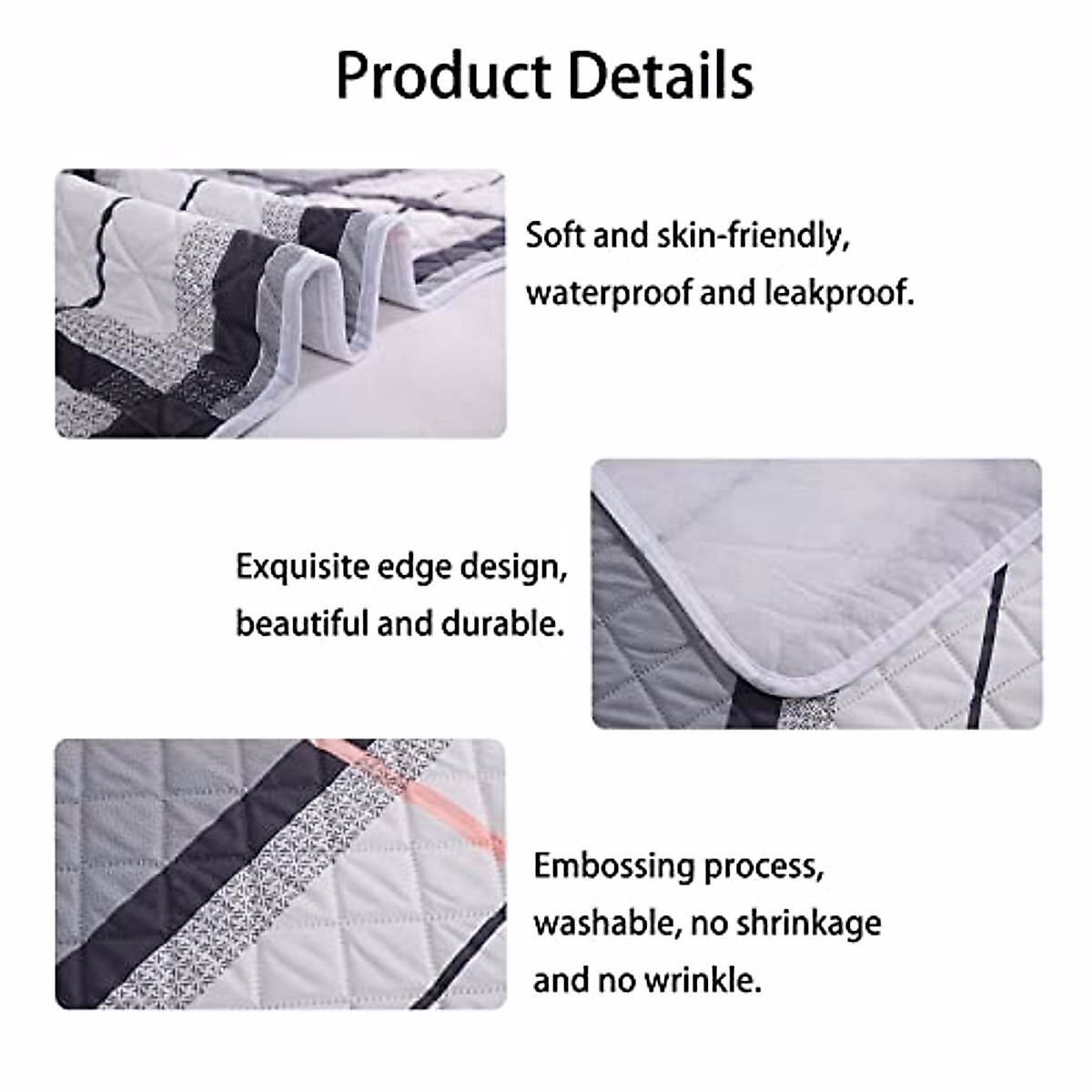 WEWAYKGJ Rabbit Cage Liners, Guinea Pig Bedding Pads Bunny Cage mats Waterproof Reusable Washable Small Animals Cage Liner (2Pcs) (Medium Size)