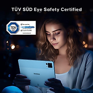 DOOGEE T30 PRO Tablet,11'' 2.5K Android 13 Tablets, 15GB+256GB Octa-Core Gaming Tablet, 8580mAh, Hi-Res Quad Speakers, 20MP Camera, Helio G99, TÜV Low Bluelight, Split Screen - Bluetooth & Wi-Fi-Blue