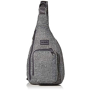 Vera Bradley Women's Recycled Lighten Up Reactive Mini Sling Backpack, Gray Heather, One Size