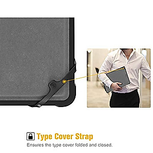 Fintie Hard Case for Microsoft Surface Pro 7 Plus/Pro 7/ Pro 6/ Pro 5/ Pro LTE, Shockproof Folio Protective Rugged Cover Compatible with Type Cover Keyboard + Original Kickstand (Frost Clear)