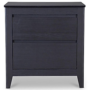 Baxton Studio Wholesale Interiors Carolina Contemporary 2-Drawers Nightstand, Brown