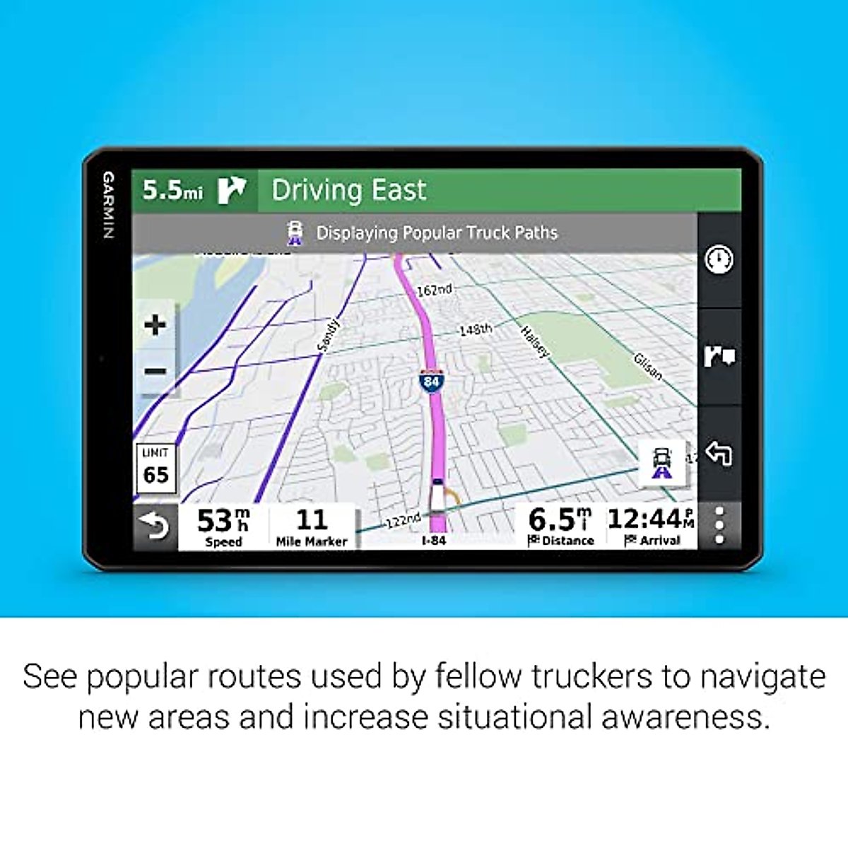 Garmin dēzl OTR1000, 10-inch GPS Truck Navigator, Easy-to-read Touchscreen Display, Custom Truck Routing and Load-to-dock Guidance (Renewed)