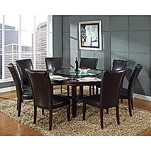 Pemberly Row Transitional Clear Tempered Glass 40-inch Lazy Susan