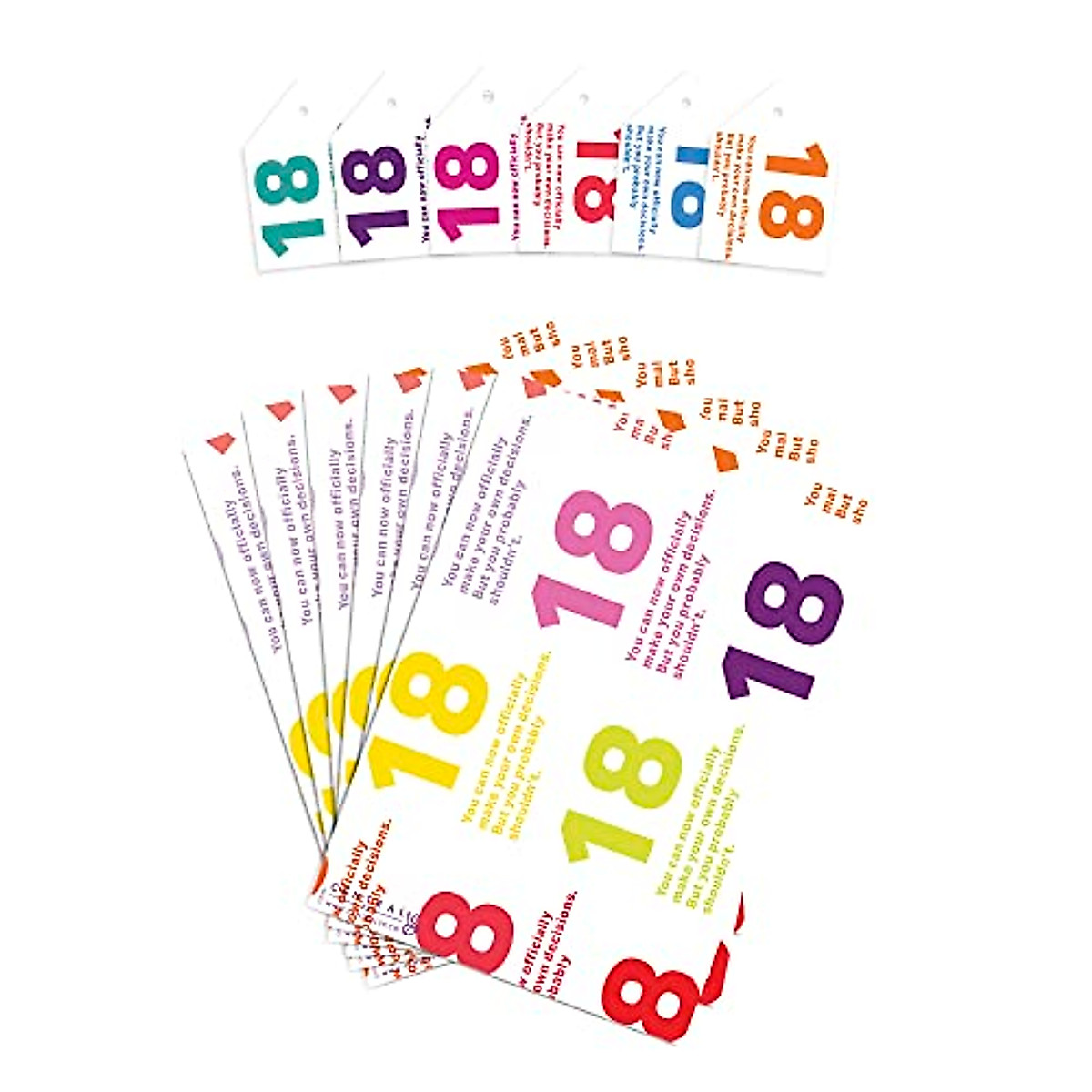 CENTRAL 23 Funny Wrapping Paper - 6 Sheets Gift Wrap With Tags - 18th Birthday Wrapping Paper - Recyclable