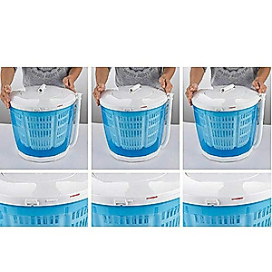 Portable Washing Machine Mini Laundry Washer Manual Traveling Outdoor Washing Machine Dryer for Wash Clothes, Wash Vegetables and Dehydrate