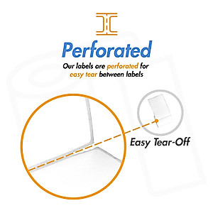 OfficeSmartLabels 4"x5" Direct Thermal Label - Compatible with Rollo Label Printer & Zebra Desktop Printers and More – 3” Core, Permanent Adhesive & Perforated Postage Label Paper [4 Rolls, 1100/Roll]