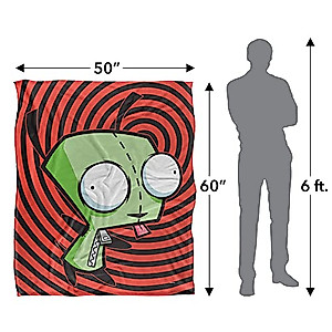 Invader Zim Blanket, 50"x60" Invader Zim Gir Spiral Silky Touch Super Soft Throw Blanket