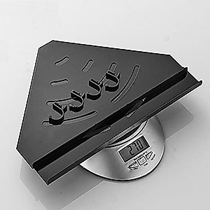 FVRTFT Shower Caddy Corner Shower Shelves Wall Mounted Shower Rack with hook Black No Drilling Self Adhesive space aluminum for bathroom-2 tier