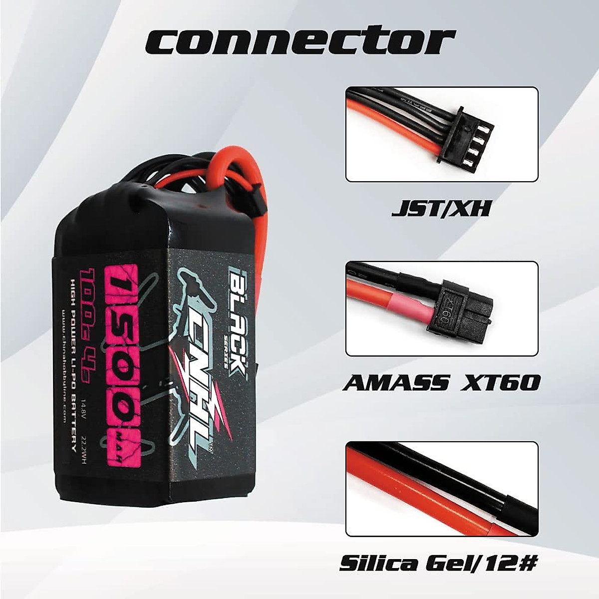 CNHL 4S Lipo Battery 1500mAh 14.8V lipo Battery 100C with XT60 for Vortex LRC Freestyle V1 RC Boat Heli Airplane UAV Drone FPV Multi-Motor Hobby DIY Parts