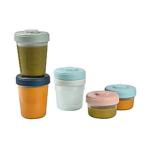 BEABA Clip Containers, Food Storage Containers, Baby Food Storage Containers with Lid, Baby Food and Toddler Snack Containers, Baby Essentials, Medium