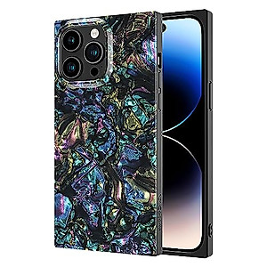 Cocomii Square Case Compatible with iPhone 13 Pro Max - Slim, Glossy, Opalescent Pearl, Iridescent Glitter, Easy to Hold, Anti-Scratch, Shockproof (Abalone)