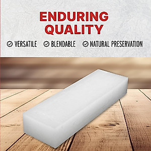 Blended Waxes, Inc. 1 lb. Block - Household Paraffin Wax for Canning, Candle Making, Metal Preservation, Waterproofing, and A Variety of Other Applications (1lb. - 1 Block)