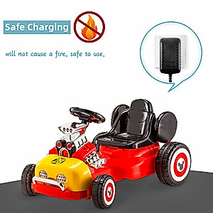 SLLEA Barrel Tip AC/DC Adapter for Minnie Mouse Girls Convertible 6V Disney Mickey Roadster Racer 6-Volt Battery-Powered Ride-On 17096 RideOn 6VDC-7.5V Power Supply Charger