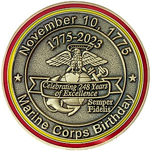 2023 Marine Corps Birthday Ball Challenge Coin! Drill Instructor Tribute USMC Bday Custom Coin! Designed for Marines by Marines Semper Fi. Officially Licensed Coin!