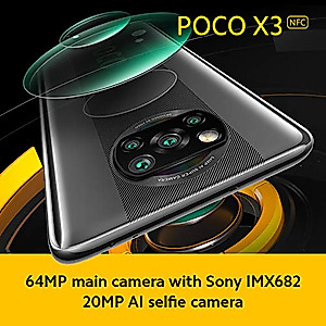 Xiaomi Poco X3 NFC 128GB, 6GB RAM, 5160mAh (typ) Large Battery, 6.67inches DotDisplay, QUALCOMM Snapdragon GSM LTE Factory Unlocked Smartphone - International Version (Shadow Grey), M2007J20CG