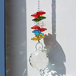 12 Pcs Crystal Ball Prism Suncatcher Rainbow Pendants Maker, Hanging Crystals Prisms for Windows,for Feng Shui,for Home,Office,Garden Decoration