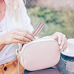 EnergyQC Fast Charging Portable Charger 5000mAh,External Battery Power Bank with USB-C Input(Recharge Only), Battery Pack Compatible with iPhone,Samsung Galaxy,Airpods and More-Rose Gold