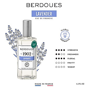 Berdoues Eau de Cologne Spray, Lavander, 4.2 Fl Oz