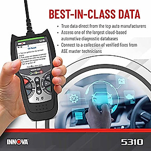 INNOVA 5310 - OBD2 Scanner Diagnostic Tool - Read/Erase ABS/SRS Codes, Reset Oil Light, Live Data, Battery/Alternator Test