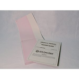 M1707A ECG Paper Depot Chart Paper, 5 Packs Per Case, Z-Fold, Size 8.5 x 11 (200 Sheets), Grid Color Red