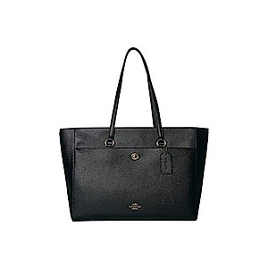 COACH Folio Tote Black/Gold One Size