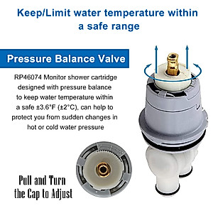 RP46074 Shower Valve Cartridge Assembly Compatible for Delta Shower and Tub 13/14 Series Faucet, Single-handle Delta Universal Valve Cartridge, Replacement for Delta Shower Cartridge.